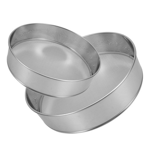 2 Pcs Flour Straining Sieve Drum for Mashed Potato Round Shape Sifter ...