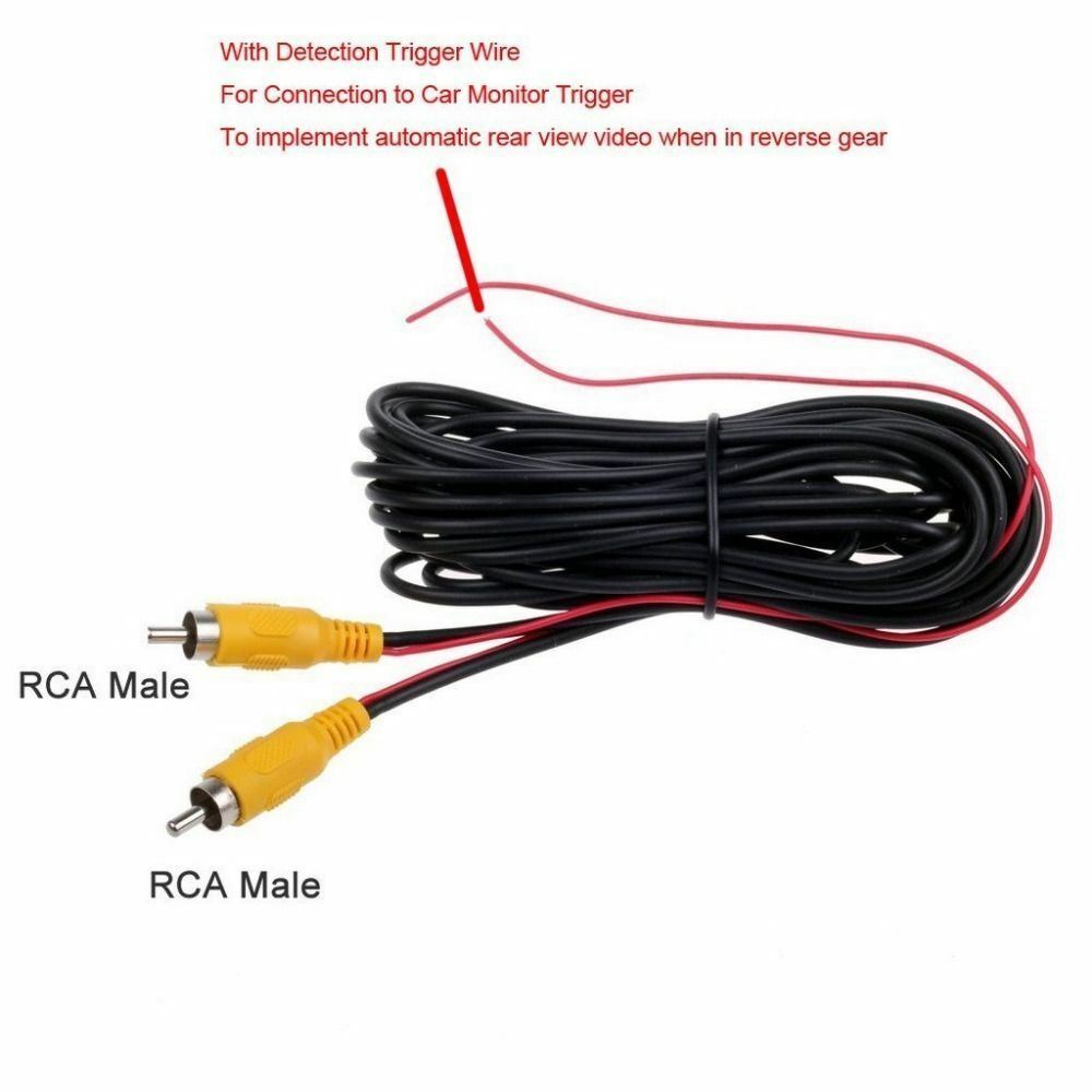15m RCA Camera Cable Reverse Trigger Red Wire Reversing Phono Video ...
