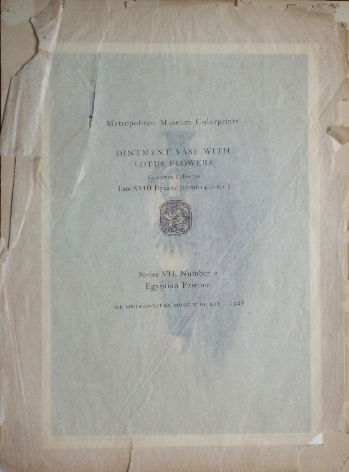 Metropolitan Museum of Art Max Jaffe Reprint Egyptian Vase Faience ...