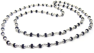 Karungali Malai Natural Ebony Wood Silver Cap Chain Mala Kattai Chain ...