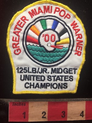Vtg 2000 GREATER MIAMI POP WARNER FOOTBALL Florida Patch Midget Champs ...