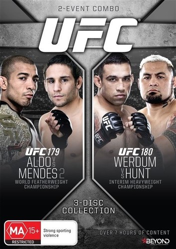 UFC #179 - Aldo Vs Mendes / UFC #180 Werdum Vs Hunt (DVD, 2015, 3-Disc ...