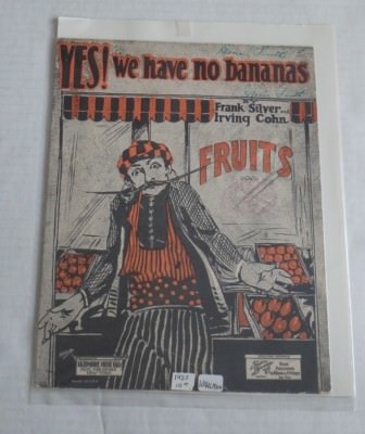 Americana Yes, We Have No Bananas Sheet Music | eBay
