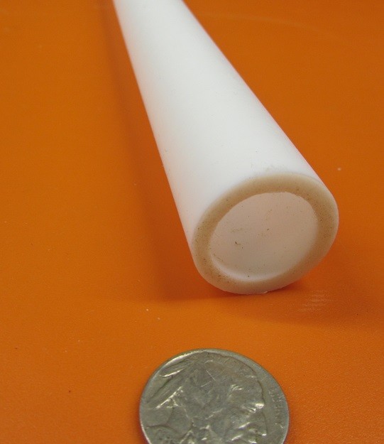 PTFE Teflon Straight Tube 1.0" OD x 3/4" ID x 1/8" Wall x 6 Foot Length ...