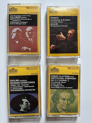 Lot of 4 Classical Music Cassette Tapes Beethoven Rossini Franck More ...