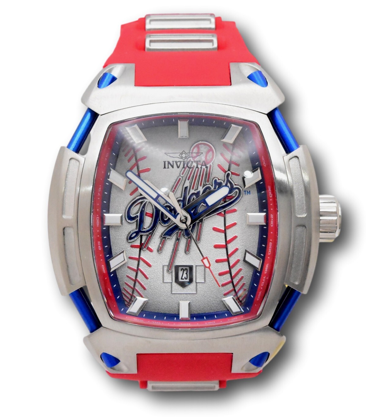 Invicta MLB Los Angeles Dodgers Men's Watch - 53mm Red Steel 42828 for ...