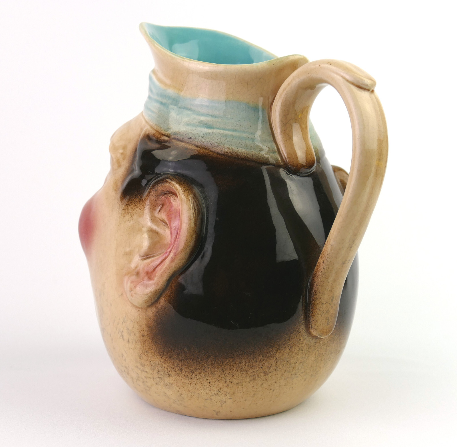 Sarreguemines Figurative Mug French Majolica 3181 Grotesque Um 1920 1 ...