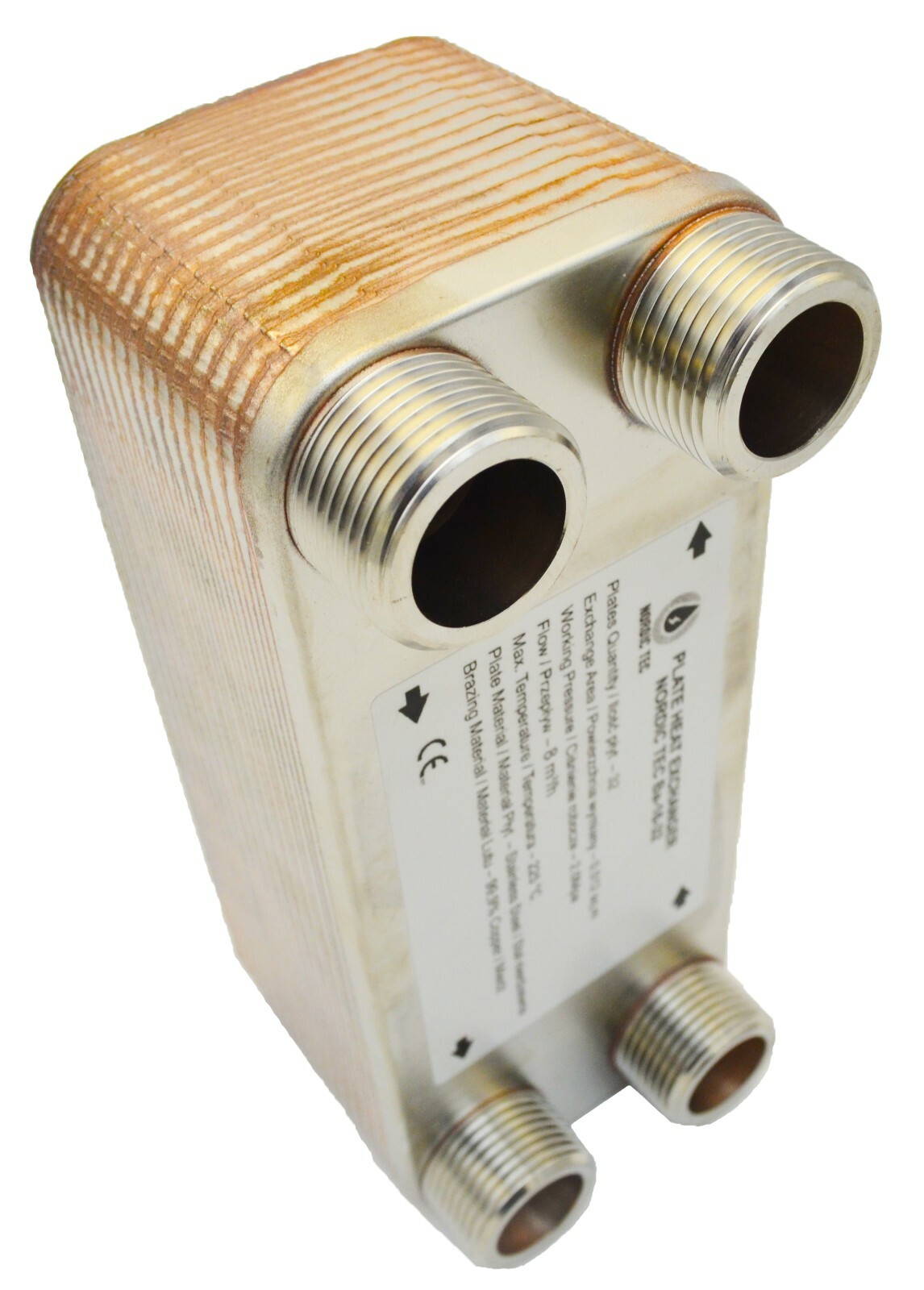 Nordic Tec Plate Heat Exchanger 4x1'' Optional Insulation 100kW - 175kW ...