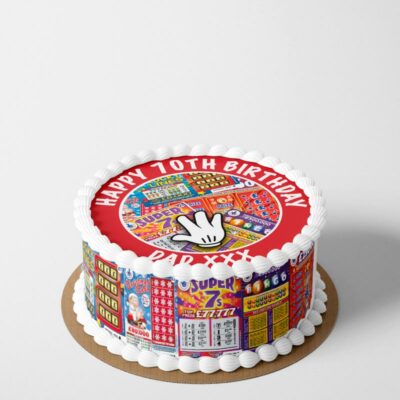 Lottery PERSONALISED EDIBLE Icing Cake Wrapper Toppers Round | eBay UK