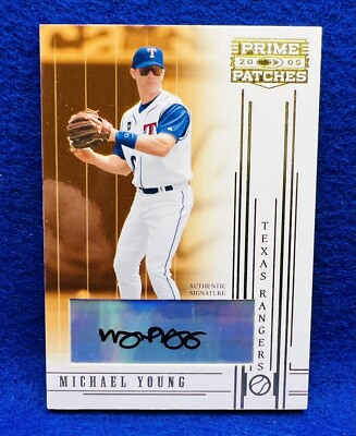 2005 Donruss Prime Patches Signature Auto Michael Young #78 | eBay