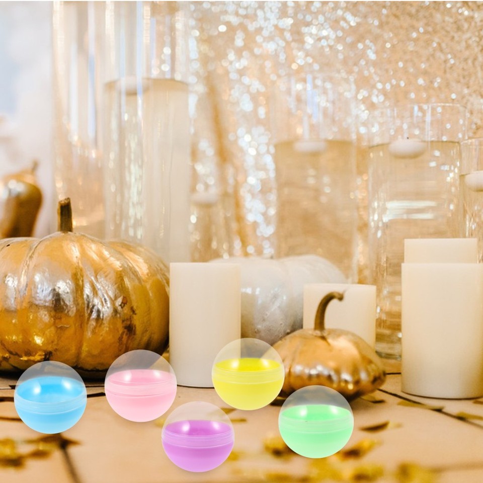 50 Pcs Mini Capsule Toys Plastic Capsules Empty Balls Gumball Machine ...