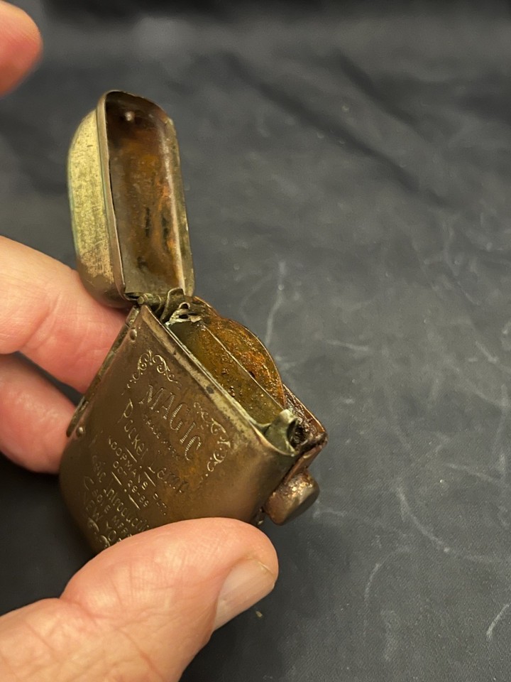 ANTIQUE 1889 KOOPMAN'S MAGIC POCKET LAMP CIGARETTE LIGHTER | eBay
