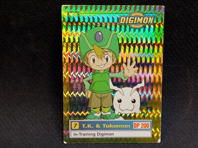 FOIL PRISM Digimon Card T.K. & Tokomon 10 Of 34 Animated Series Holo ...