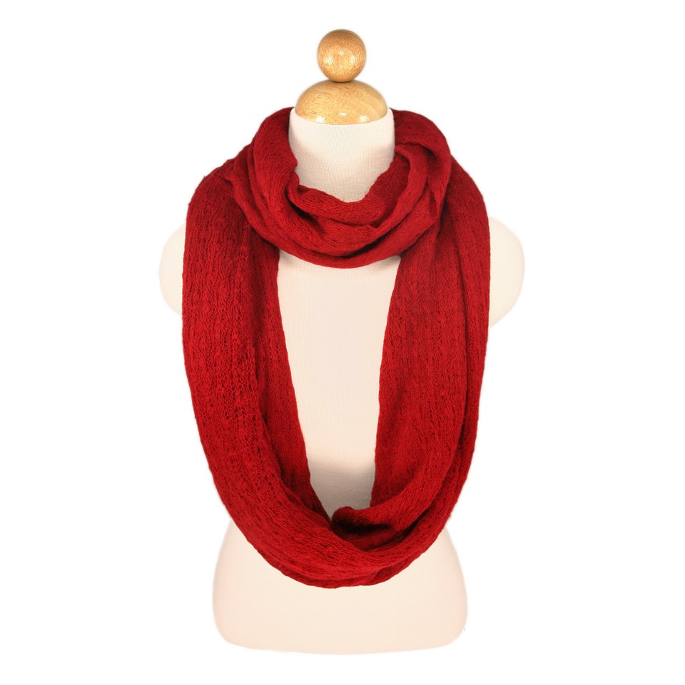 TrendsBlue Premium Solid Color Knit Infinity Circle Scarf - Diff Colors ...
