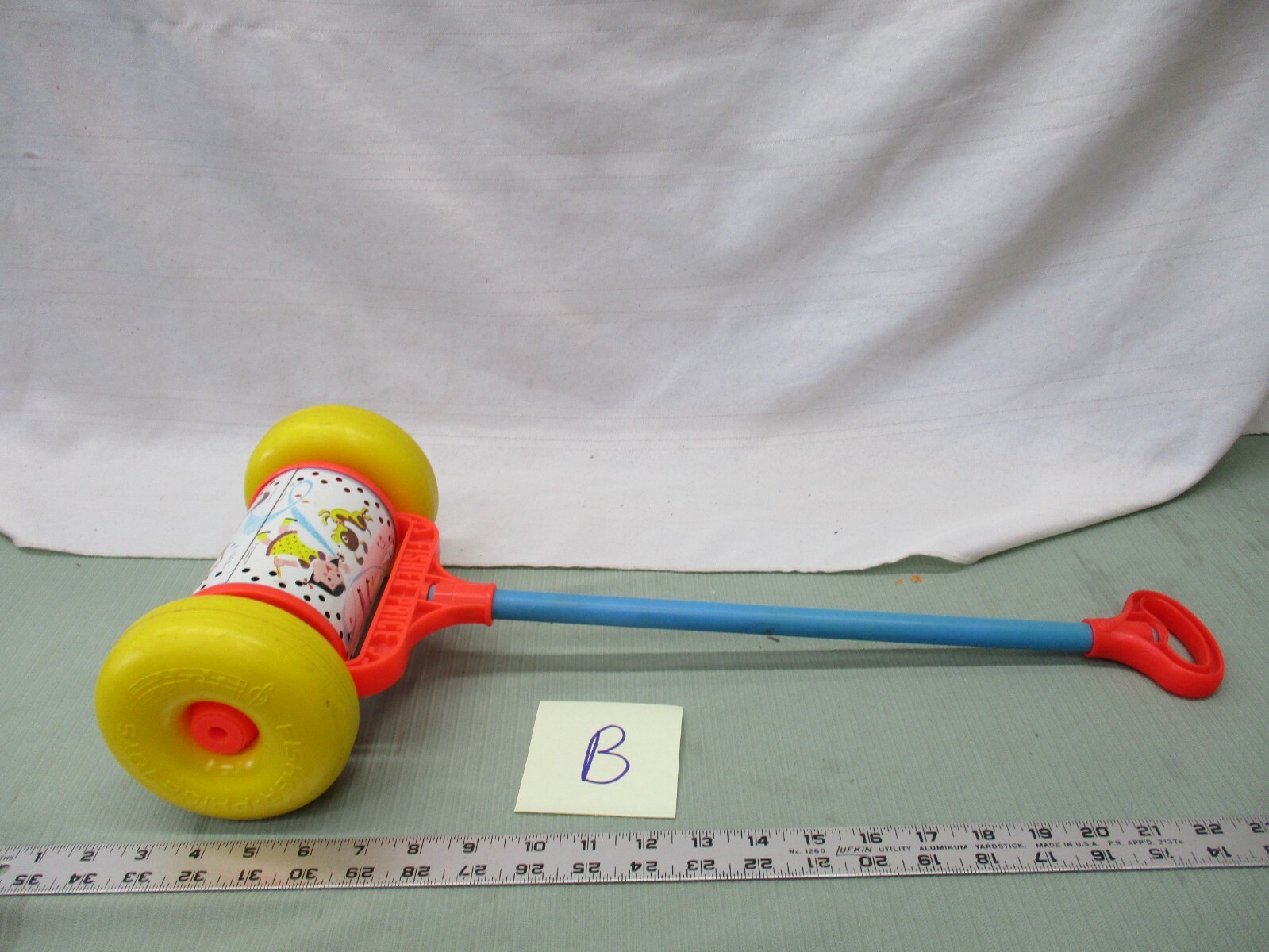 Vintage Fisher Price Musical Melody Chime Roller Push Toy #757 Nursery ...