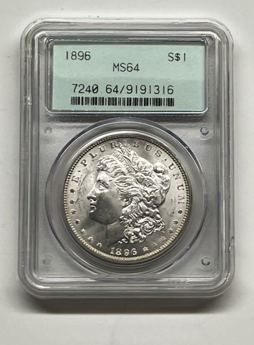 1896 US Morgan Silver Dollar PCGS Graded MS64 | eBay