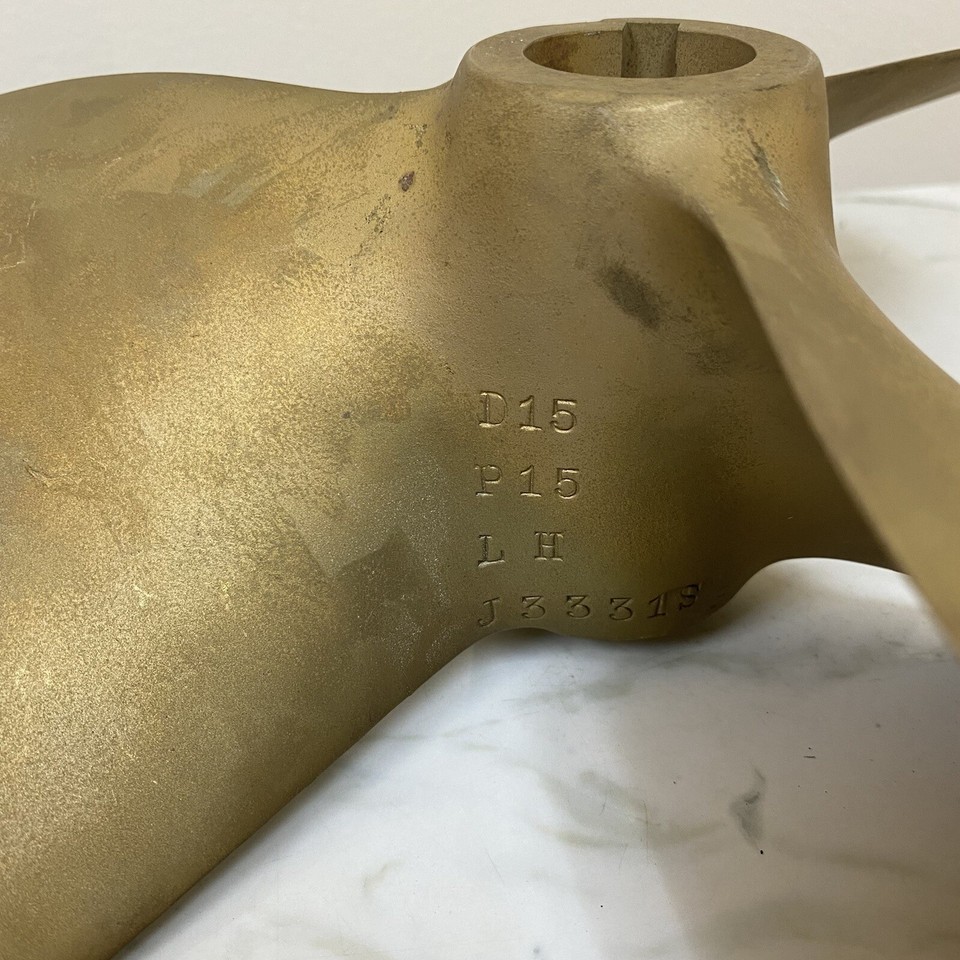 Campbell sailor bronze boat propeller 3 blade 1.25” shaft 15" diameter ...