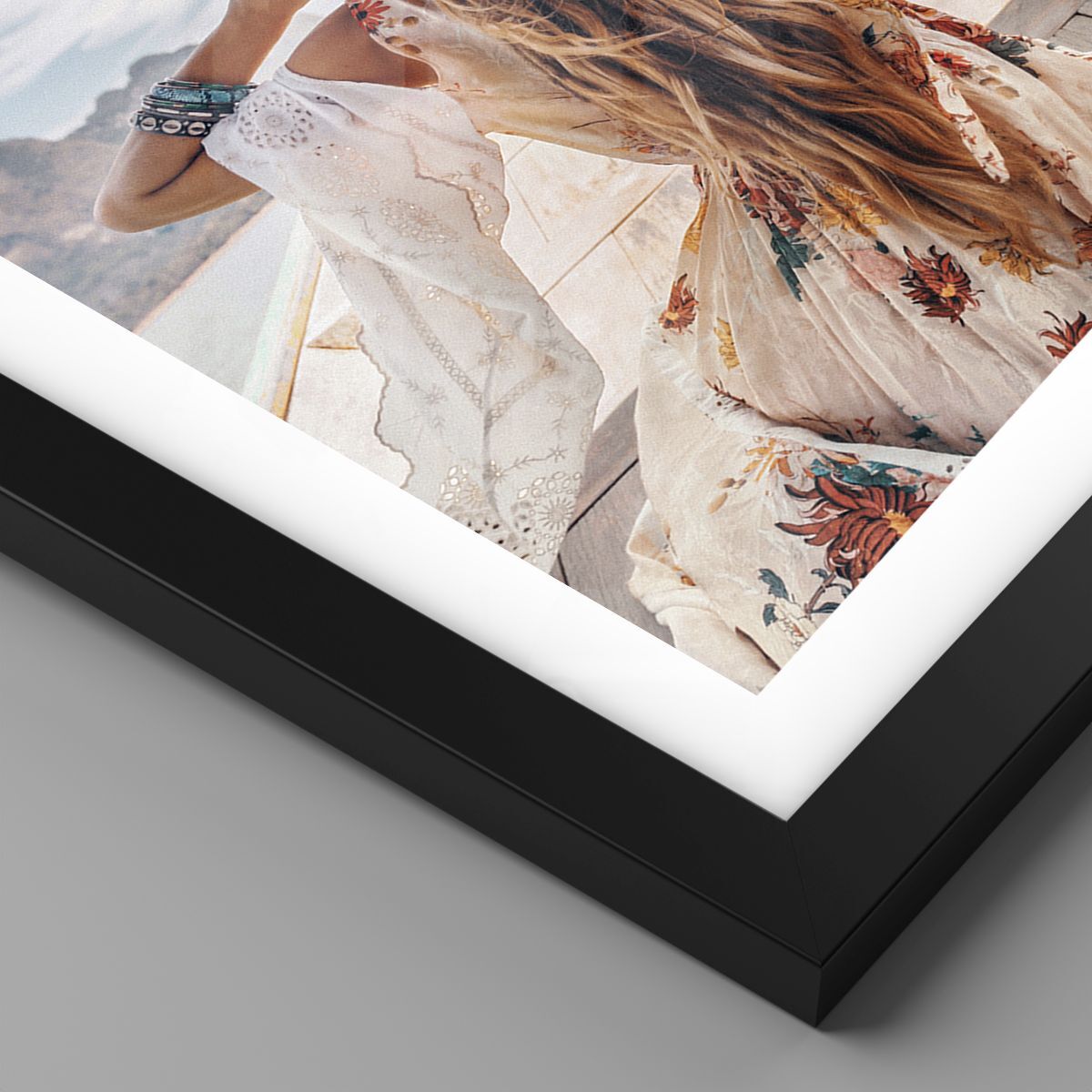 Affiche Poster 50x50cm Tableaux Image Photo Femme Bateau Dos Wall Art ...