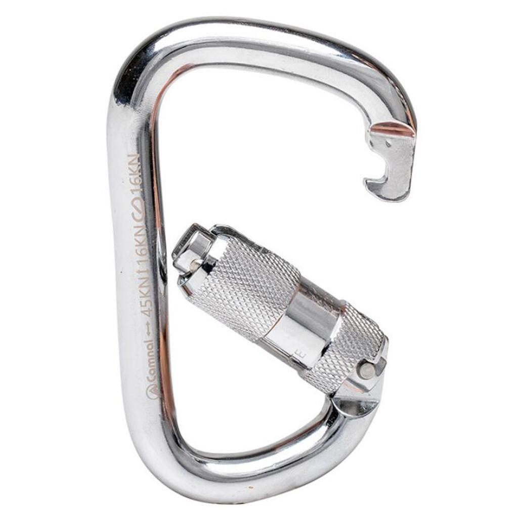 CE 45KN Steel Climbing Carabiner Rock Climbing Keychain Clip | eBay