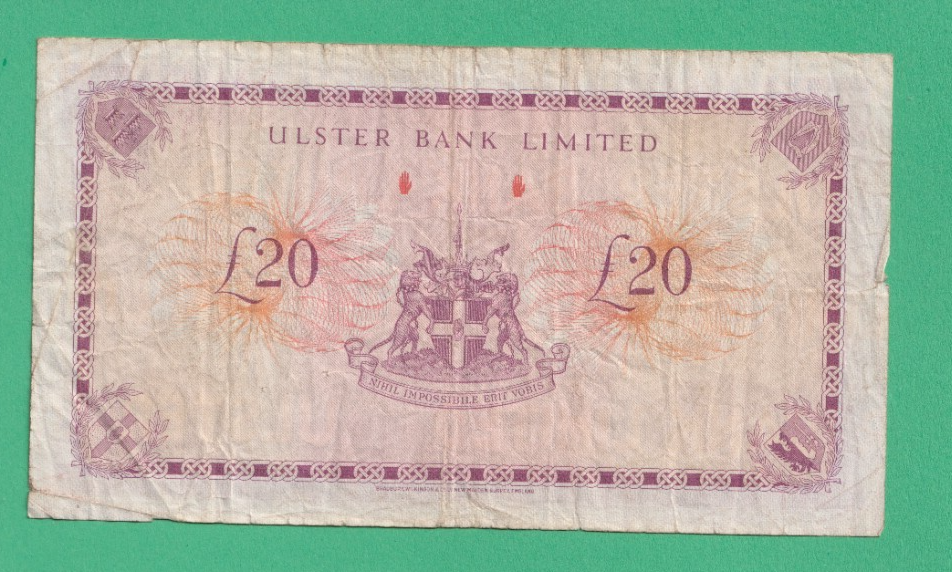 Ulster Bank - 1983 - £20 Pound Note - from circulation | eBay