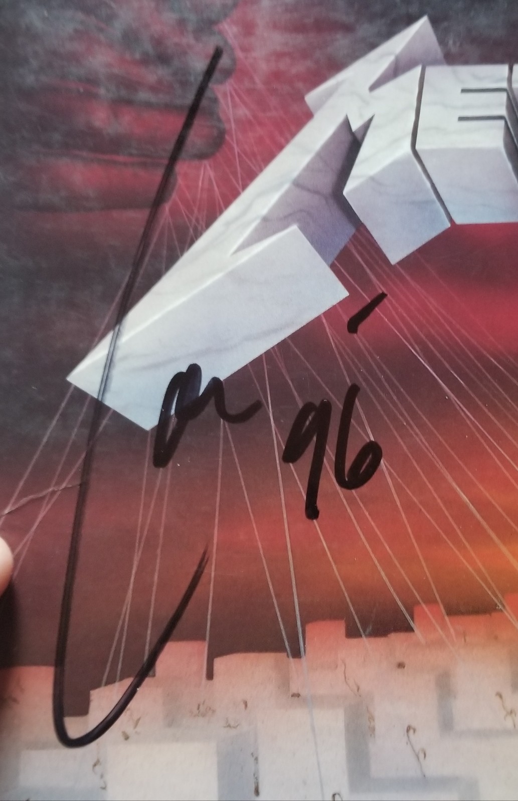 Metallica Master of Puppets Vinyl LP Record cover Autographed by Full ...