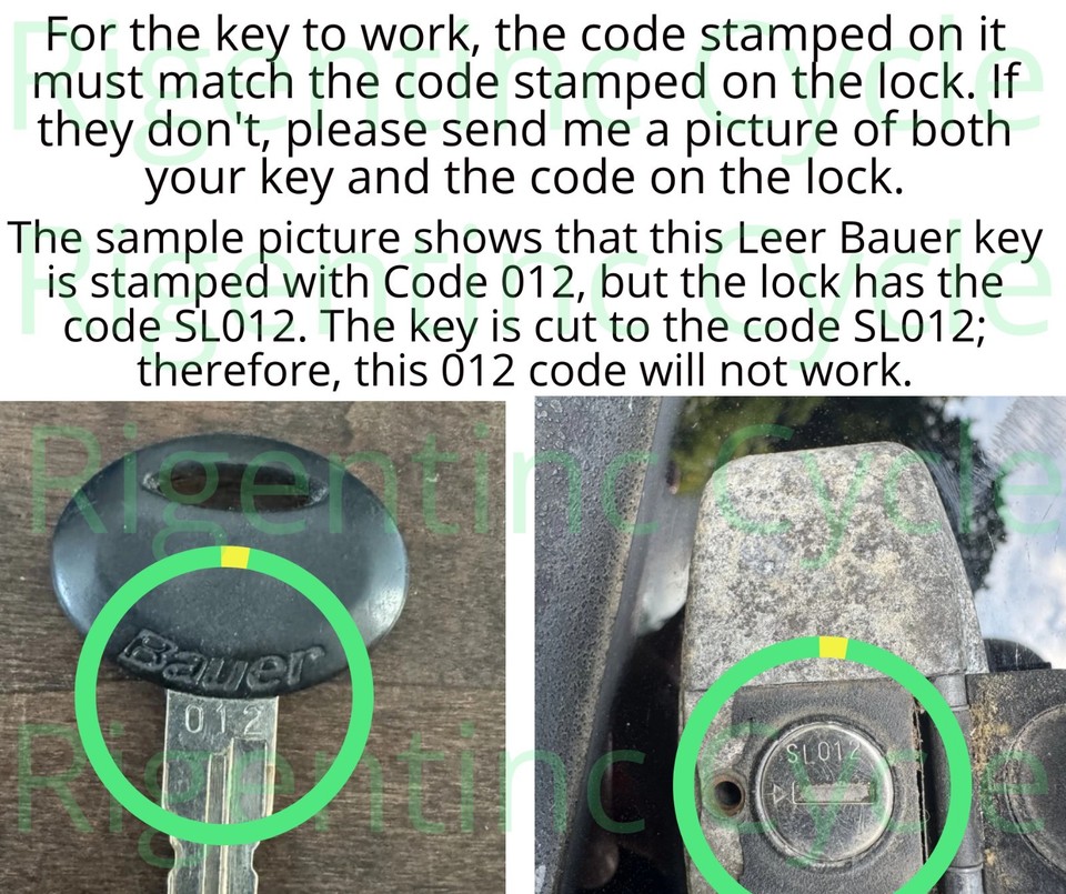 Leer Truck Cap Keys Truck Topper Replacement Key Cut to Code 001-020 | eBay