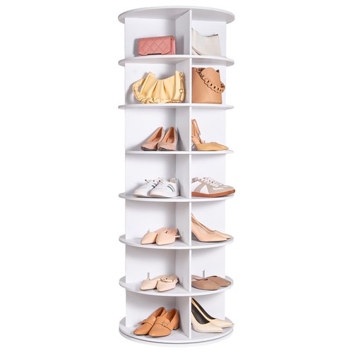 Uimoso 7-Tier Rotating Shoe Rack Tower 360° Spinning Shoe Display ...