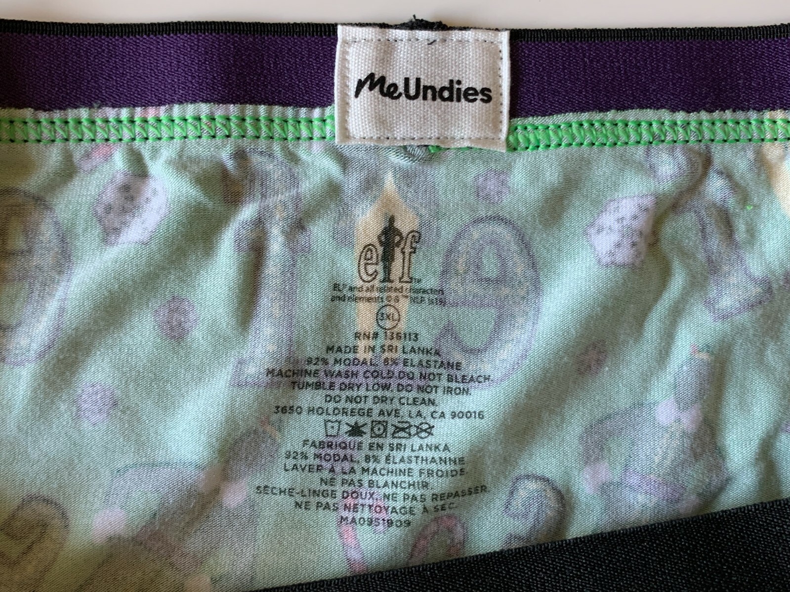 2 x MeUndies Women's 3XL Elf Holiday Print Cheeky Brief Panties ...