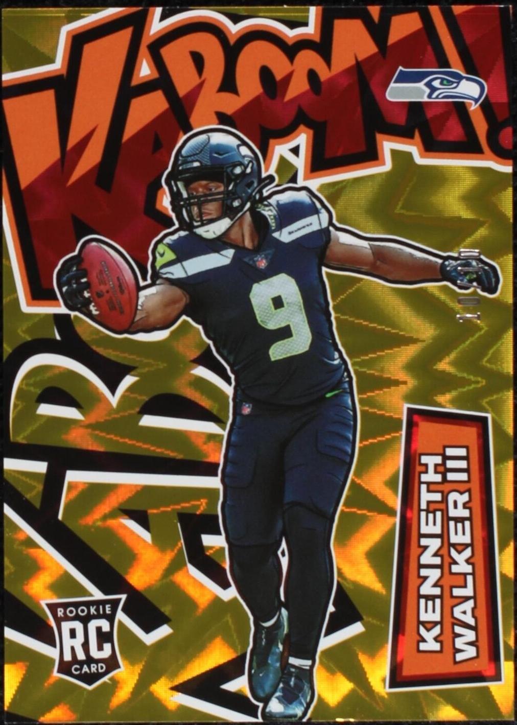 2022 Panini Absolute - Kaboom! Vertical Kenneth Walker III #K40 Gold ...