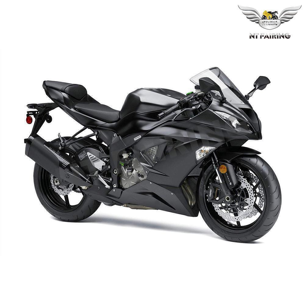 NTNT Matte Black Fairing Kit Fit for Kawasaki 2013-2018 ZX6R 636 ...