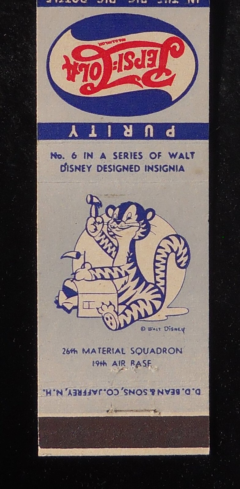 1940s TIGER Pepsi Walt Disney 26th Material Squadron Air WW2 Long ...