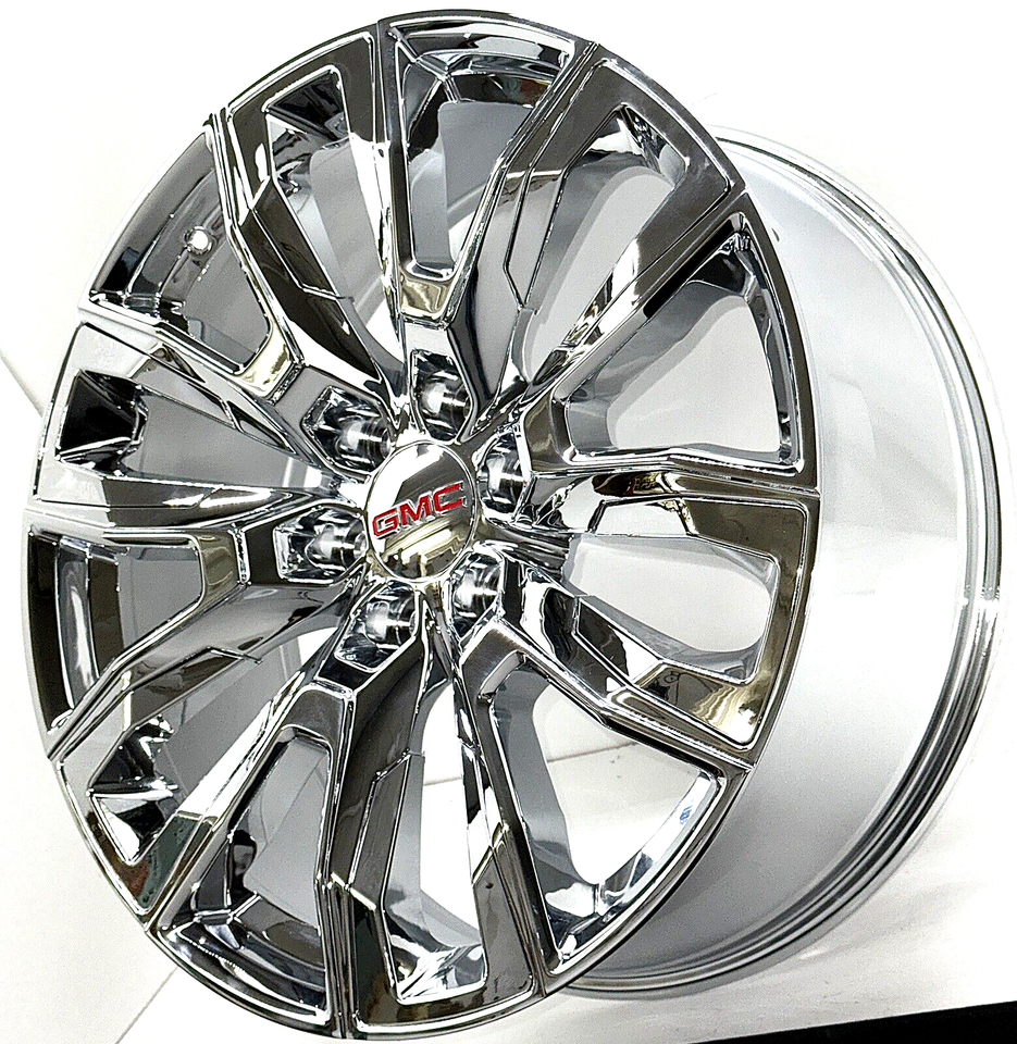 24" Chrome inserts OE 95513 Replica Wheels 2025 GMC Sierra Denali ...