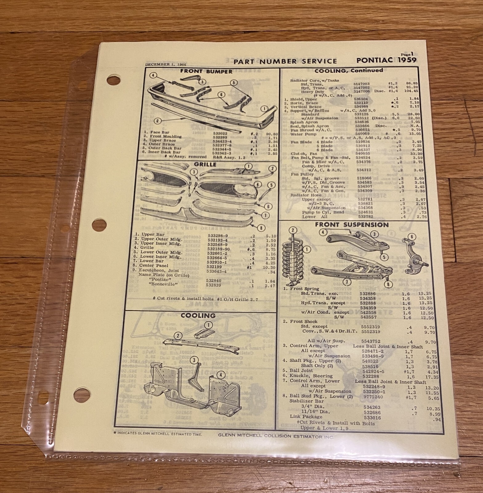 1959 PONTIAC PART NUMBERS/Parts Book | eBay