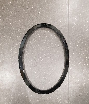 MINI GENUINE F55 F56 F57 BLACK HEADLIGHT TRIM RING SET 51137449209 / ...