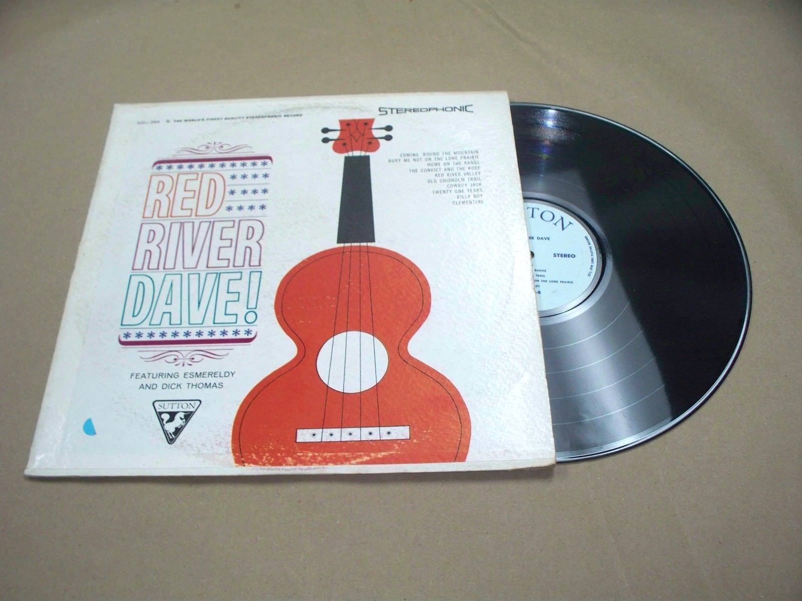 VINYL ALBUM RECORD, RED RIVER DAVE-FEATURING ESMERELDY AND DICK THOMAS ...