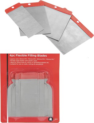 4x Flexible Putty Filling Knives Blade Set Carbon Steel Filler All ...