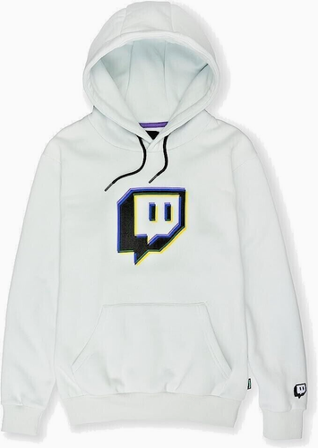 TWITCH WHITE SWEATSHIRT HOODIE HOODY OFFICIAL MERCHANDISE UNISEX XXL ...