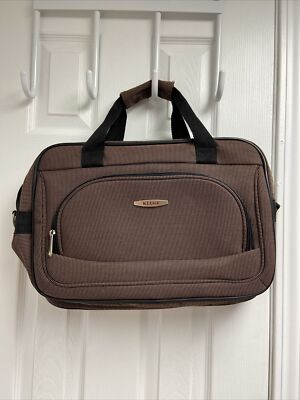 KLUGE-Bag for office / travel ,dark brown,with one front and two top ...