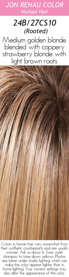 EASIPART FRENCH by JON RENAU, REMY Human Hair Topper, 8", 12" or 18 ...