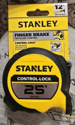 Stanley 25 Ft. Control-Lock Tape Measure With Finger Brake NEW | eBay