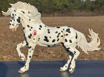 Breyer Model Horse Fireheart Black Leopard War Paint Appaloosa Custom ...