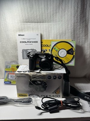 NIKON 5400 Coolpix 5.1MP Digital Camera Black W/Box Complete Tested ...