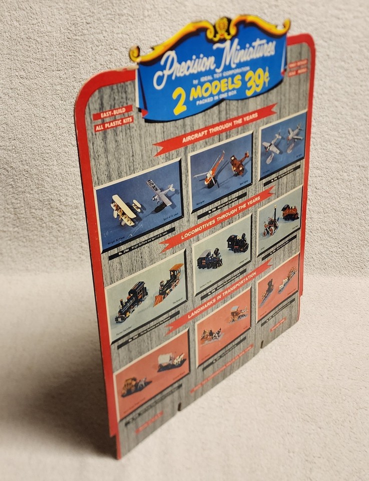 Ideal Toy PRECISION MINIATURES Scale Model Kits Retail Store Display ...
