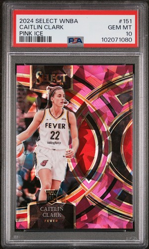 2024 PANINI SELECT WNBA PINK ICE #151 CAITLIN CLARK ROOKIE RC PSA 10 | eBay