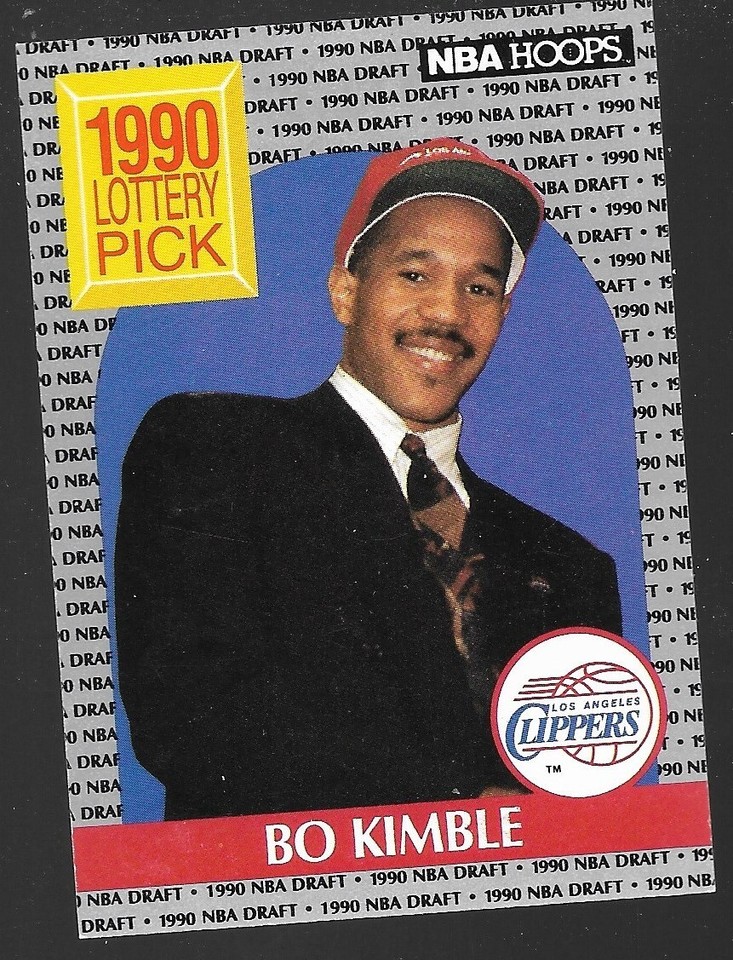 1990 1991 NBA Hoops Bo Kimble 397 Lottery Pick LA Clippers Basketball ...