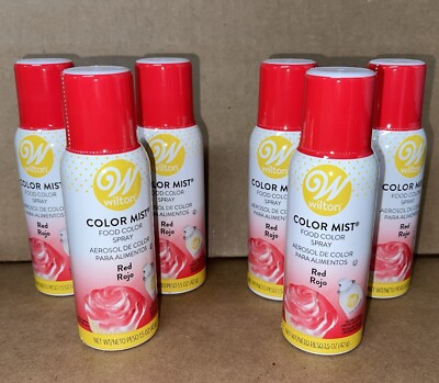SIX Ct 1.5 Oz Red Color Mist Food Spray Cakes Cupcakes Cookies | eBay