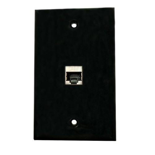 1 Port Cat7 Ethernet Wall Plate Female to Female - Single Gang Shielded ...