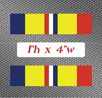 2x Combat Action Service 4" Ribbon CAR Sticker Decal graphic military ...