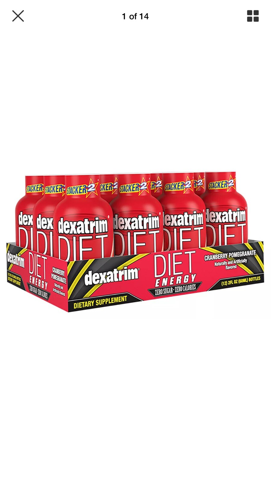 12 Dexatrim Diet Energy Zero Sugar+ 0 Calories Cranberry Pomegranate 2 ...