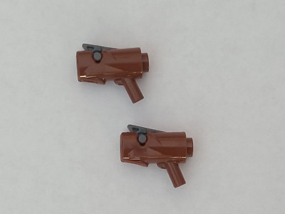 LEGO MiniFigure Weapon Gun Mini Blaster Shooter Brown Color x 2 Used | eBay
